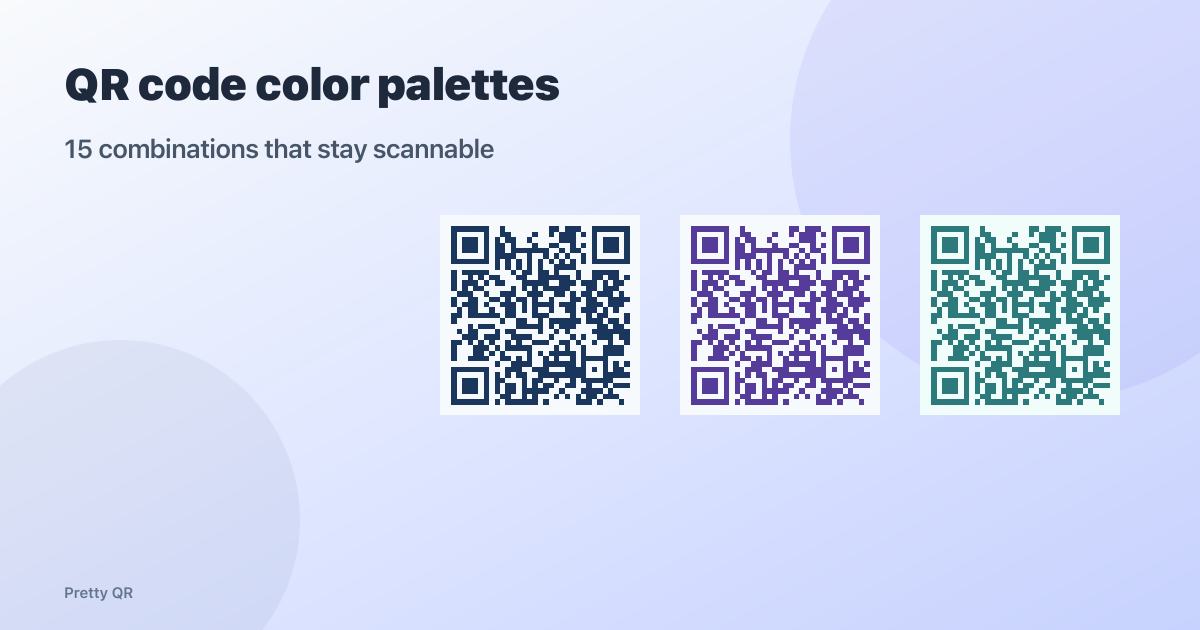 QR Code Color Palettes: 15 Combinations That Work Perfectly | Pretty QR ...